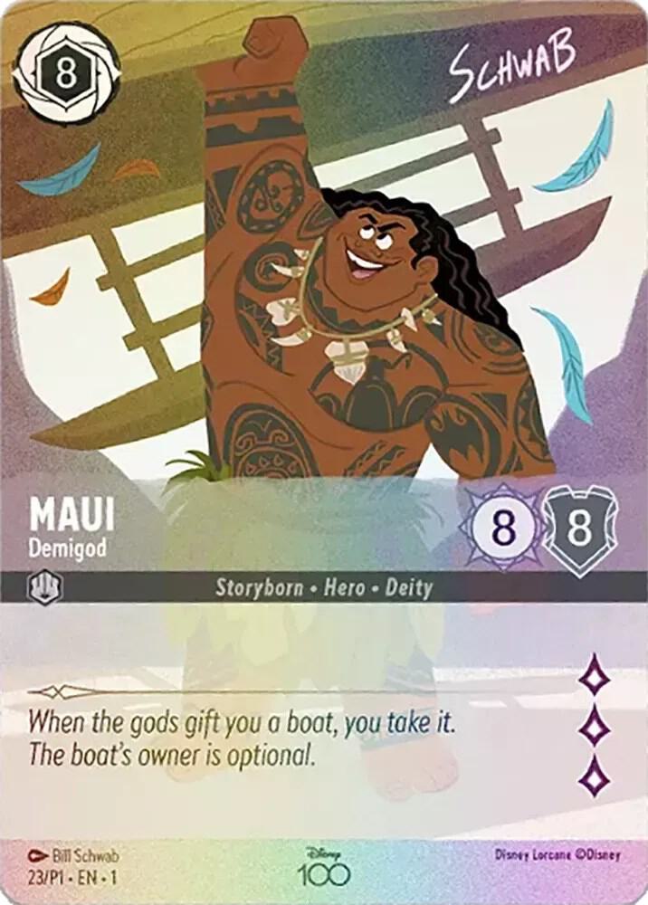 Maui - Demigod (Alternate Art) - Disney100 Promos - Disney Lorcana ...