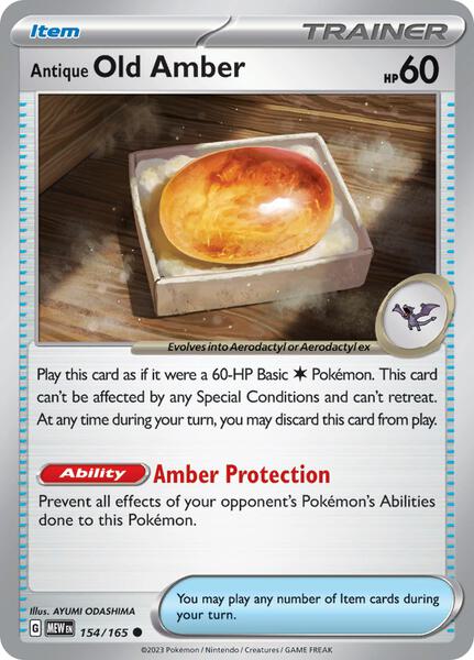 Antique Old Amber - SV: Scarlet & Violet 151 - Pokemon - TCGplayer.com