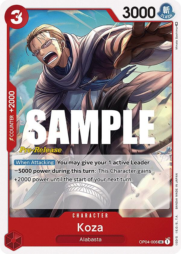 Koza - Kingdoms of Intrigue Pre-Release Cards - One Piece Card Game