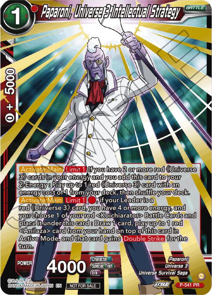 Paparoni, Universe 3 Intellectual Strategy (Championship Selection Pack ...