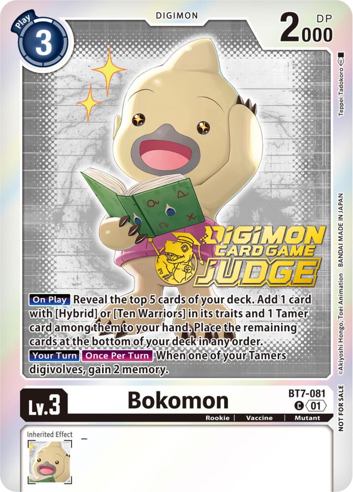 Bokomon - BT7-081 (Judge Pack 4) - Next Adventure - Digimon Card Game - TCGplayer.com