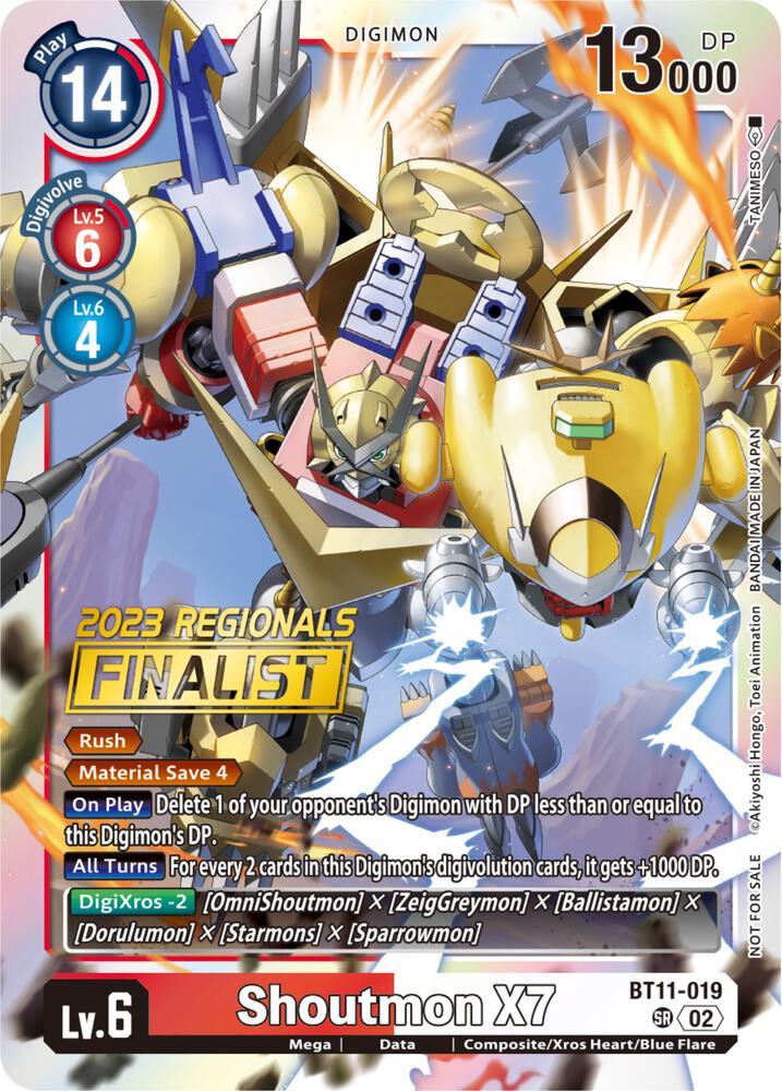 Shoutmon X7 (2023 Regionals Finalist) - Dimensional Phase - Digimon ...