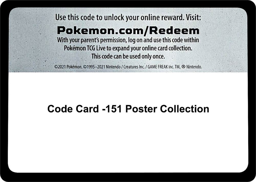 Code Card -151 Poster Collection - SV: Scarlet & Violet 151 - Pokemon ...