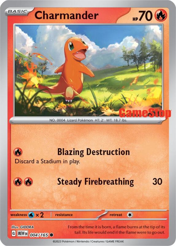 Charmander - 004/165 (GameStop Exclusive) - Miscellaneous Cards ...