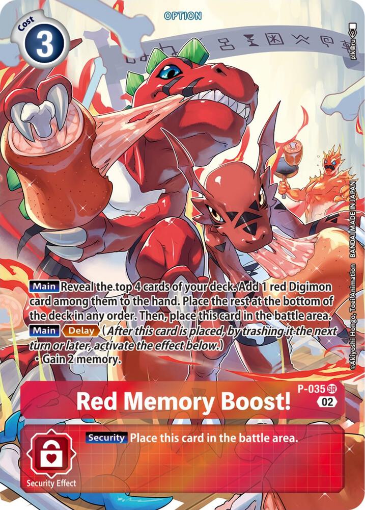 Red Memory Boost! - P-035 (Digimon Adventure Box 2) - Digimon Promotion Cards - Digimon Card ...