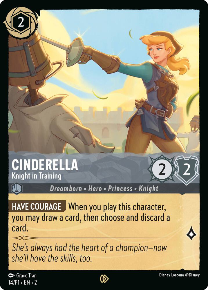 Cinderella - Knight in Training - Disney Lorcana Promo Cards - Disney ...