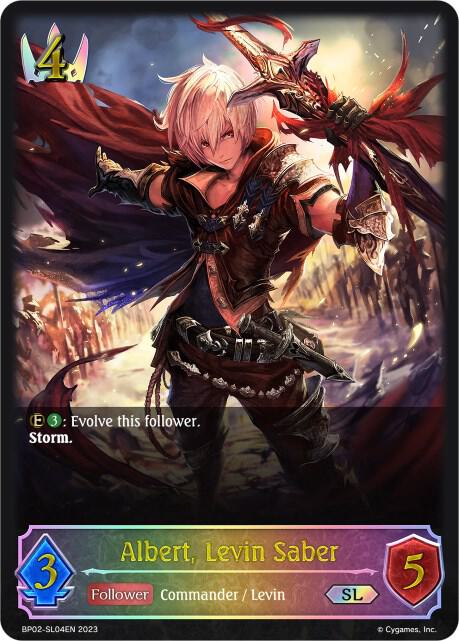 Albert, Levin Saber (SL) - BP02: Reign of Bahamut - Shadowverse: Evolve