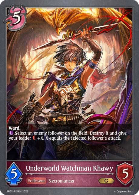 Underworld Watchman Khawy -P21EN (Foil) - BP02: Reign of Bahamut - Shadowverse: Evolve ...