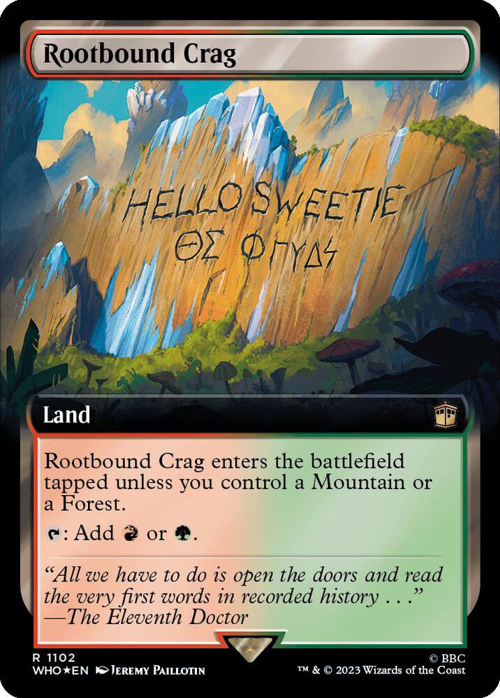 Rootbound Crag (Extended Art) (Surge Foil) - Universes Beyond: Doctor ...