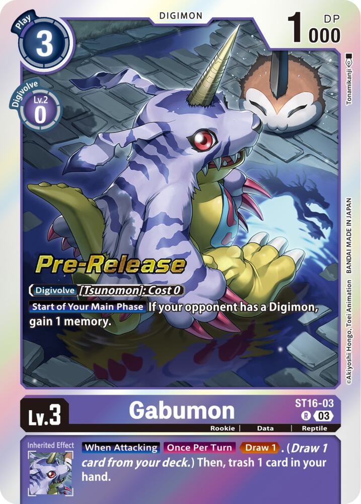 Gabumon - Starter Deck 16: Wolf of Friendship Pre-Release Cards - Digimon Card Game - TCGplayer.com