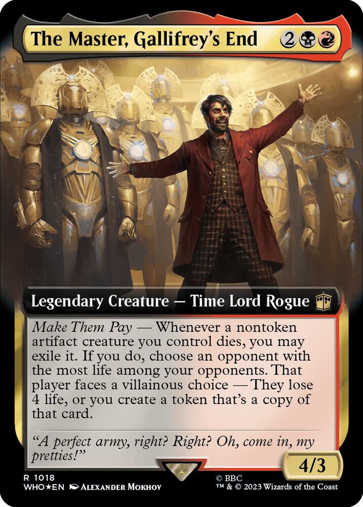 The Master, Gallifrey's End (Extended Art) (Surge Foil) - Universes Beyond: Doctor Who - Magic ...