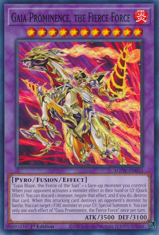 Gaia Prominence, the Fierce Force - Age of Overlord - YuGiOh ...