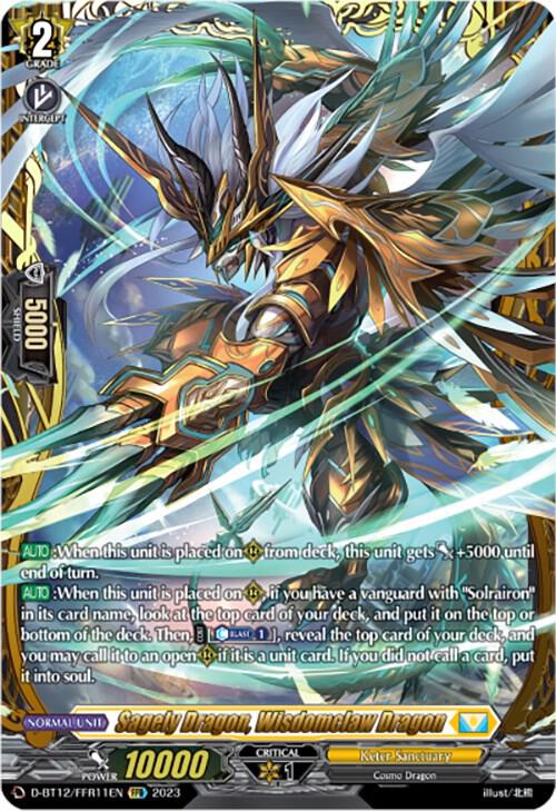 Sagely Dragon, Wisdomclaw Dragon (FFR) - D-BT12: Evenfall Onslaught - Cardfight Vanguard ...