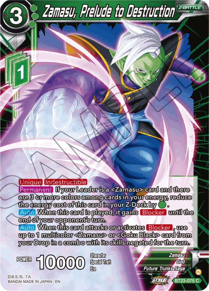 Zamasu, Prelude to Destruction - Perfect Combination - Dragon Ball Super: Masters - TCGplayer.com
