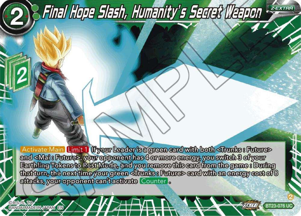 Final Hope Slash, Humanity's Secret Weapon - Perfect Combination ...