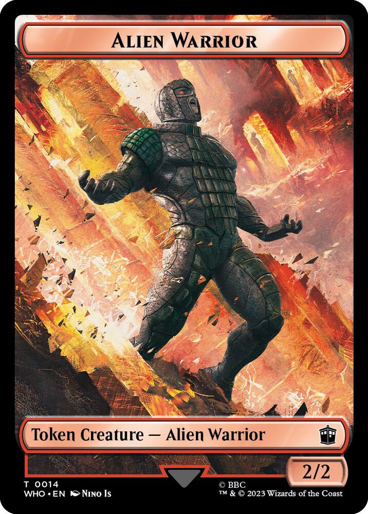 Alien Warrior // Treasure (0030) Double-Sided Token - Universes Beyond ...