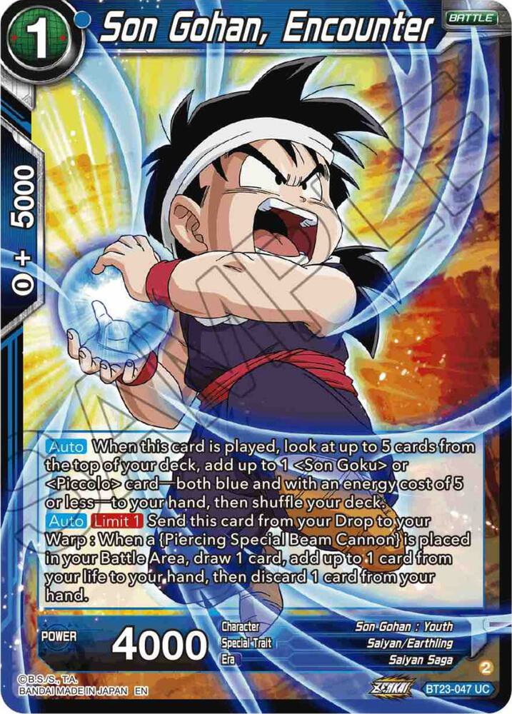Son Gohan, Encounter - Perfect Combination - Dragon Ball Super: Masters - TCGplayer.com