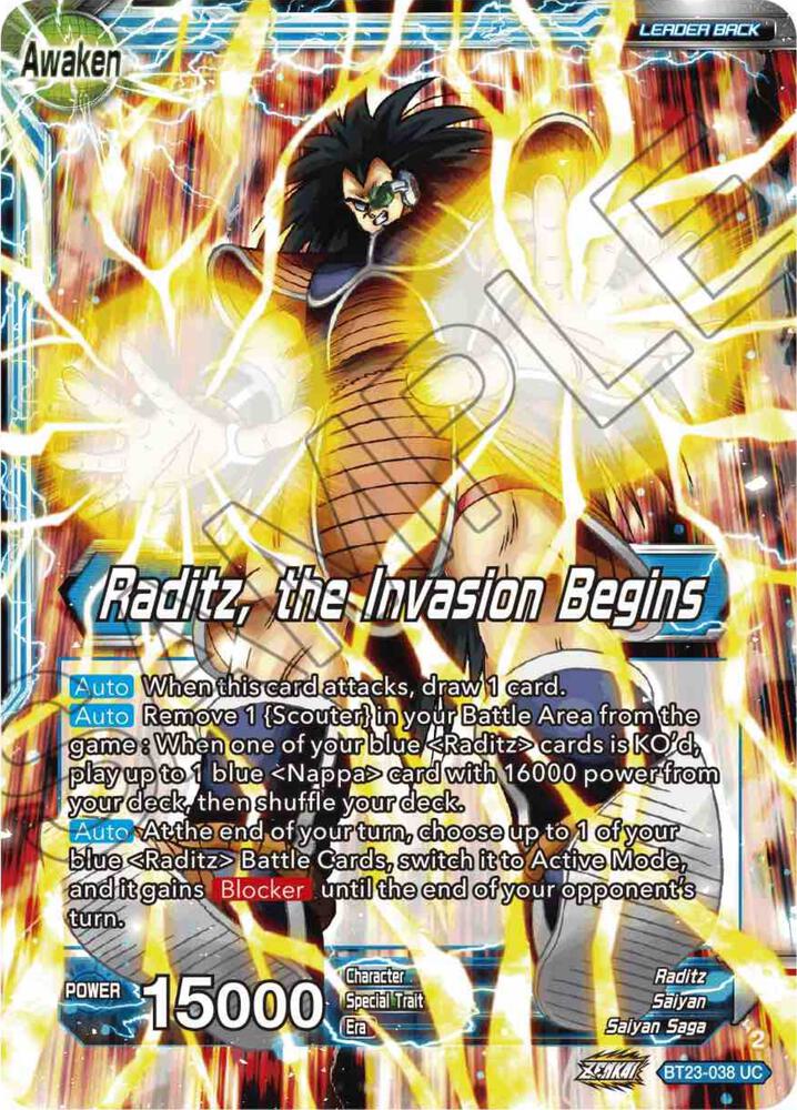 Raditz // Raditz, the Invasion Begins - Perfect Combination - Dragon ...