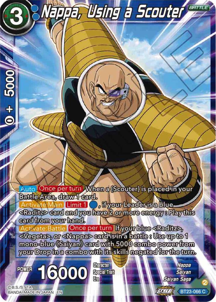 Nappa, Using a Scouter - Perfect Combination - Dragon Ball Super ...
