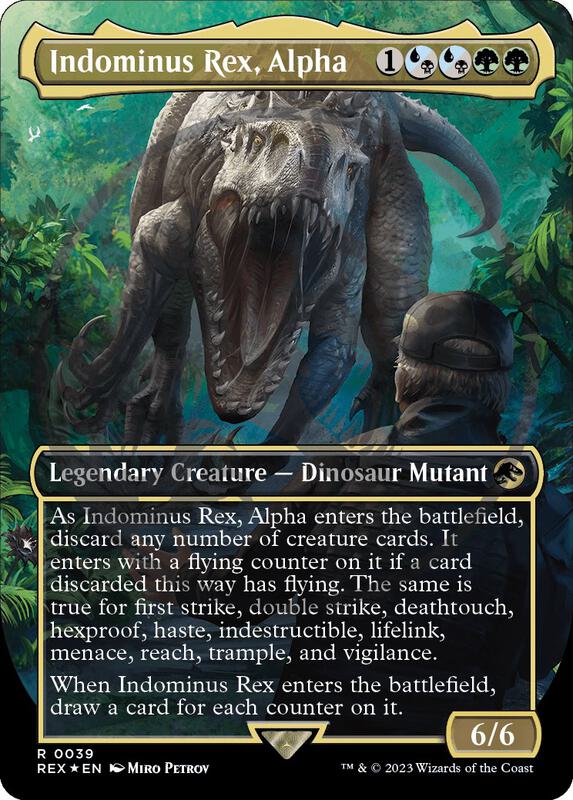 Indominus Rex, Alpha (Borderless) (Emblem) - Universes Beyond: Jurassic ...