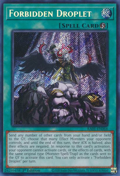 Forbidden Droplet (Secret Rare) - 25th Anniversary Rarity Collection ...