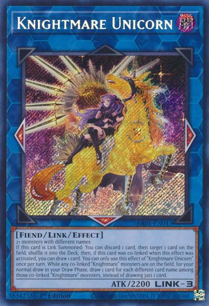 Knightmare Unicorn (Alternate Art) (Secret Rare) - 25th Anniversary ...