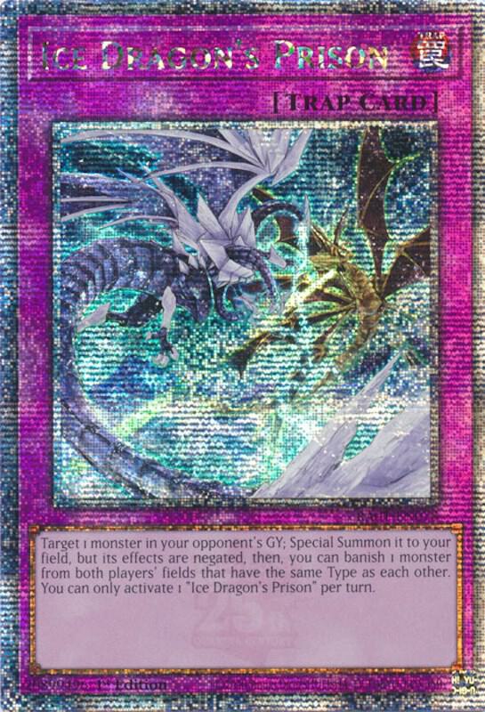 Ice Dragon's Prison (Quarter Century Secret Rare) - 25th Anniversary Rarity Collection - YuGiOh ...