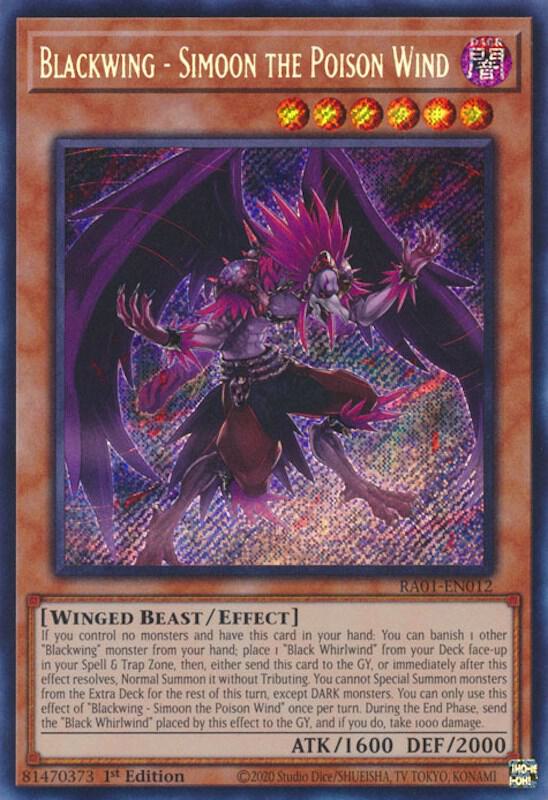 Blackwing - Simoon the Poison Wind (Secret Rare) - 25th Anniversary ...