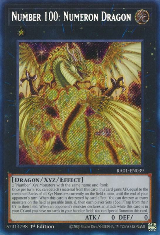 Number 100: Numeron Dragon (Secret Rare) - 25th Anniversary Rarity ...