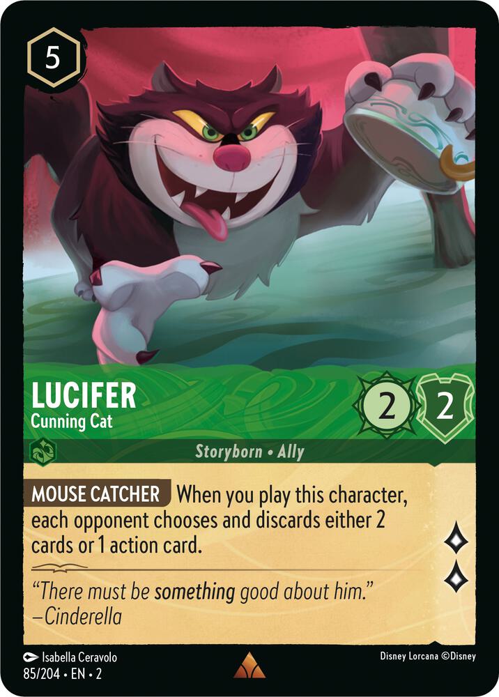 Lucifer - Cunning Cat - Rise of the Floodborn - Disney Lorcana ...