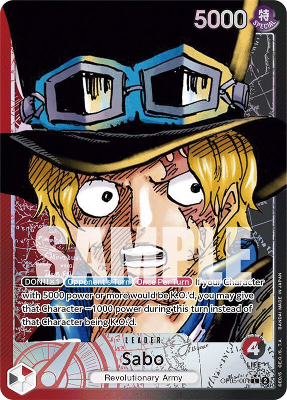 Sabo (001) (Alternate Art) - Awakening of the New Era - One Piece Card ...
