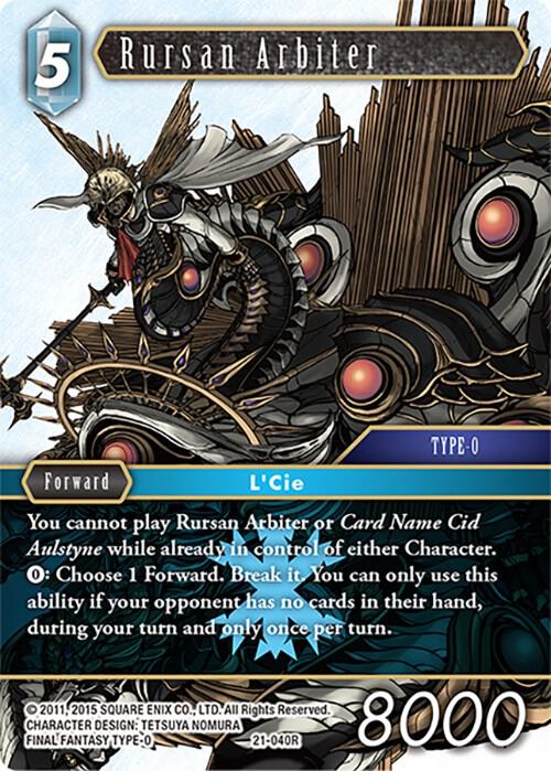 Rursan Arbiter - Beyond Destiny - Final Fantasy TCG - TCGplayer.com