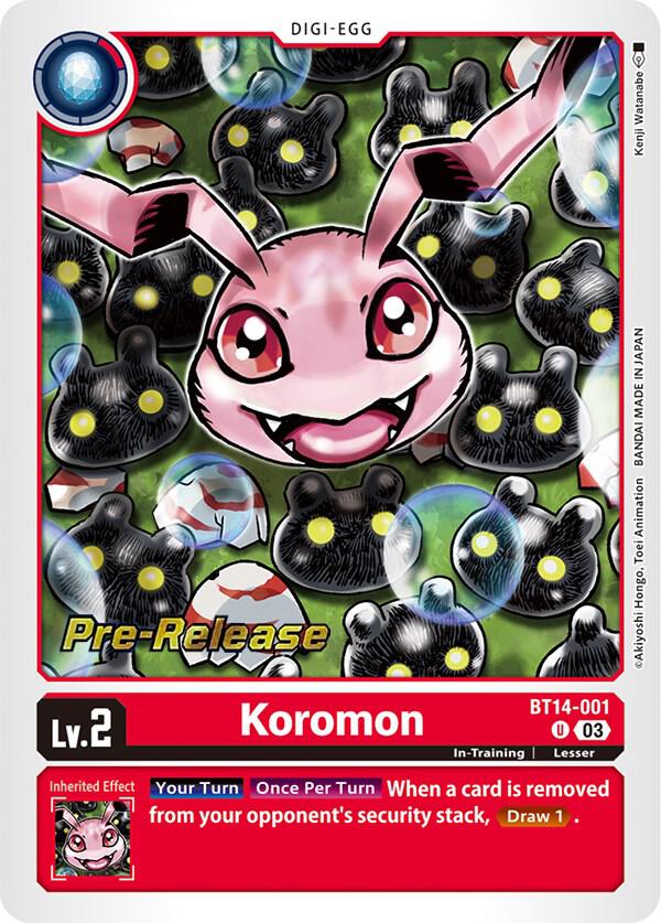 Koromon - Blast Ace Pre-Release Cards - Digimon Card Game - TCGplayer.com
