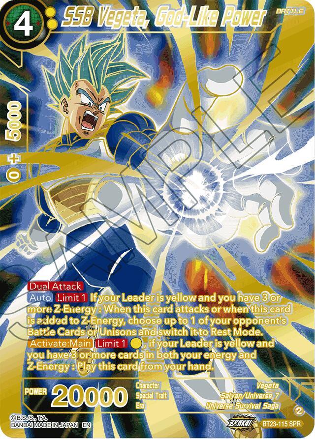 SSB Vegeta, God-Like Power (SPR) - Perfect Combination - Dragon Ball ...