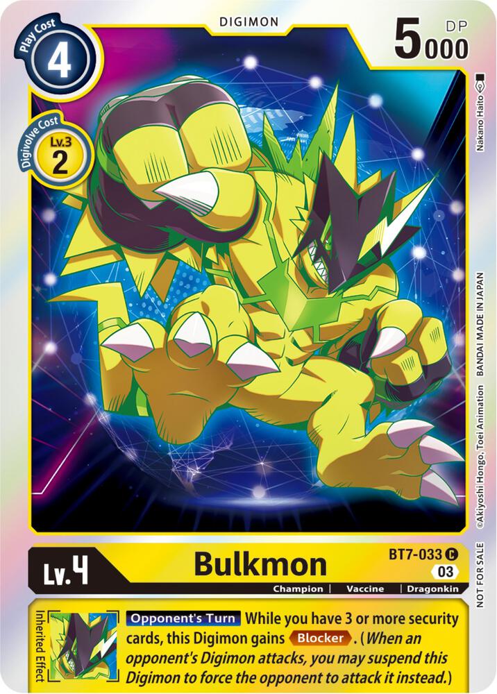 Bulkmon (Official Tournament Pack Vol.11) - Next Adventure - Digimon ...