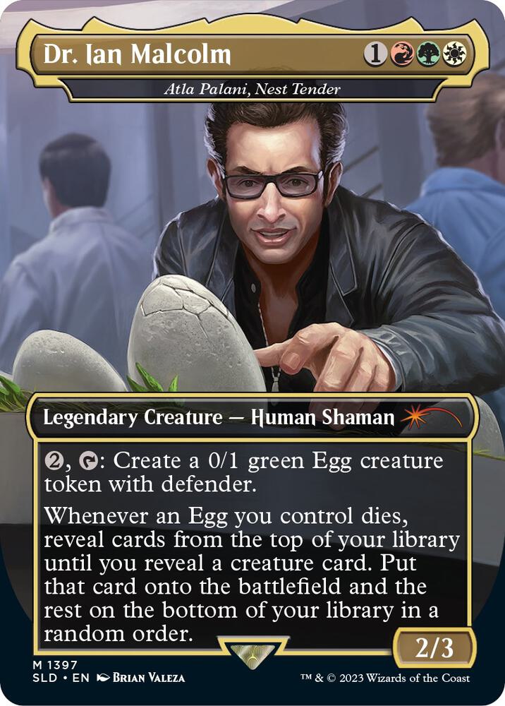 Dr. Ian Malcolm - Atla Palani, Nest Tender - Secret Lair Drop Series - Magic: The Gathering ...