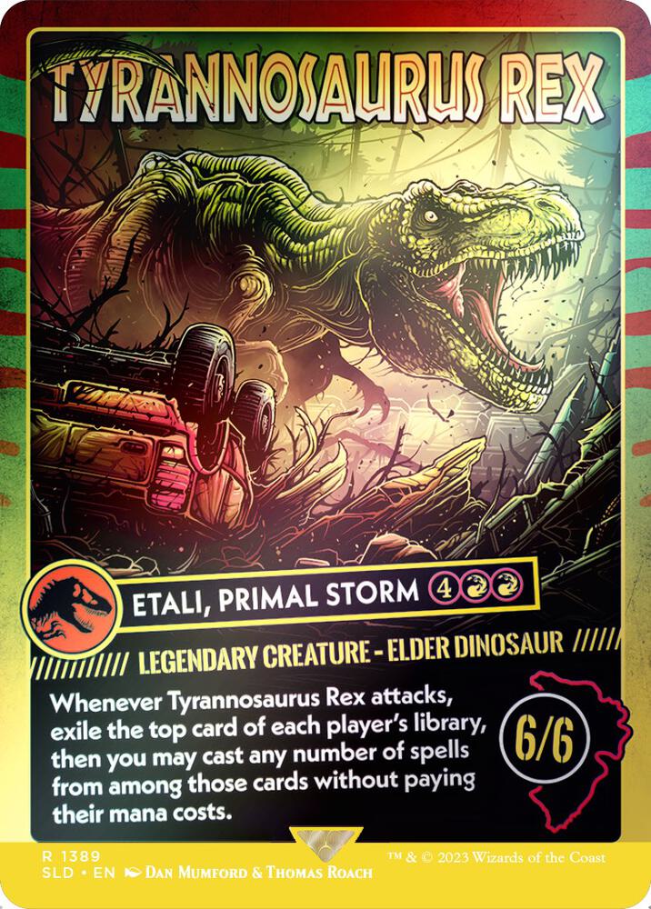 Tyrannosaurus Rex - Etali, Primal Storm (Rainbow Foil) - Secret Lair ...