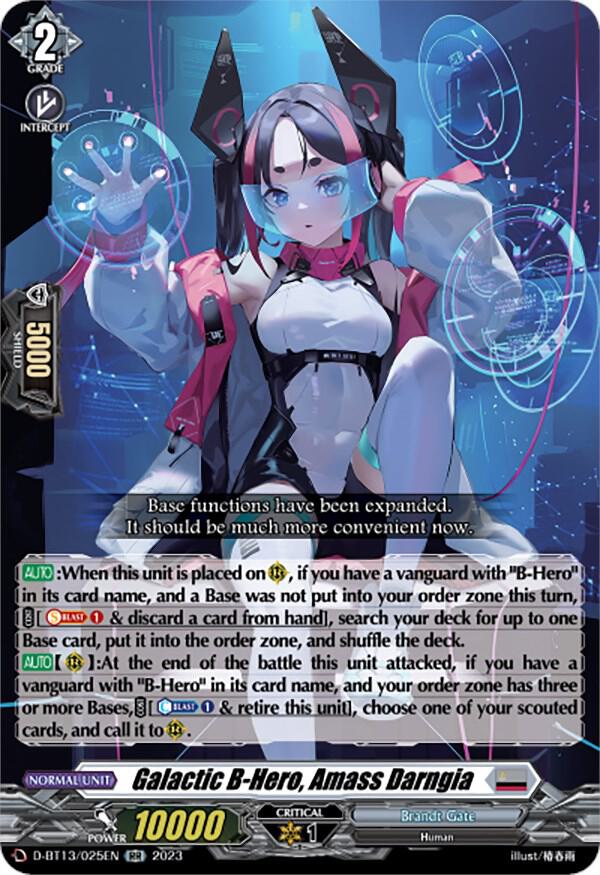 Galactic B-Hero, Amass Darngia - D-BT13: Flight of Chakrabarthi - Cardfight Vanguard - TCGplayer.com