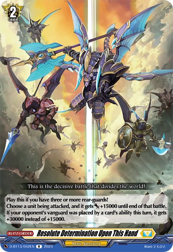Resolute Determination Upon This Hand - D-BT13: Flight of Chakrabarthi - Cardfight Vanguard