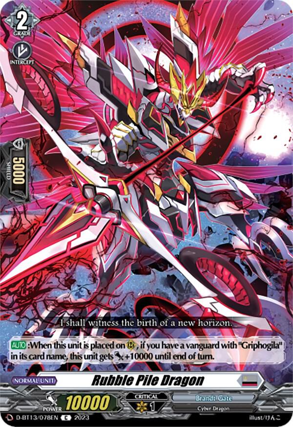 Rubble Pile Dragon - D-BT13: Flight of Chakrabarthi - Cardfight ...