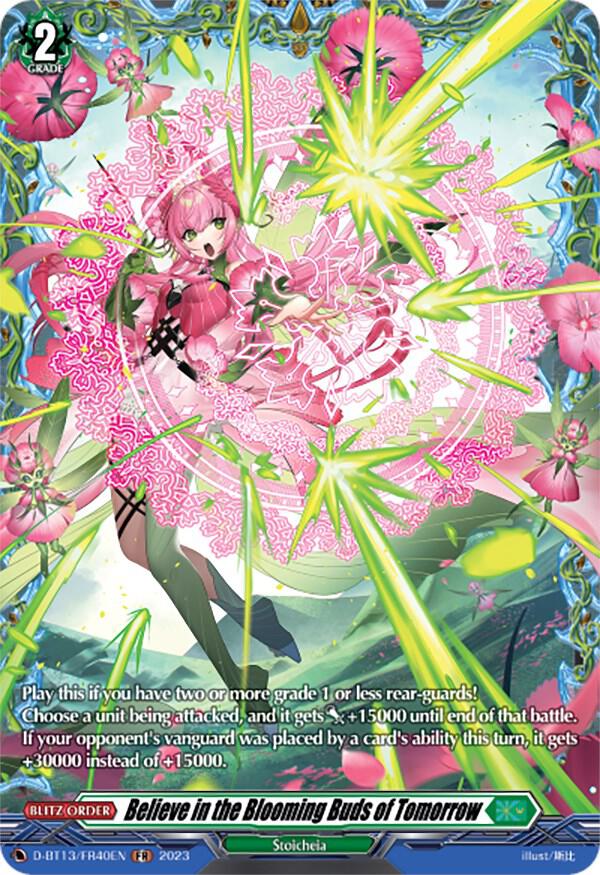 Believe in the Blooming Buds of Tomorrow (FR) - D-BT13: Flight of Chakrabarthi - Cardfight ...