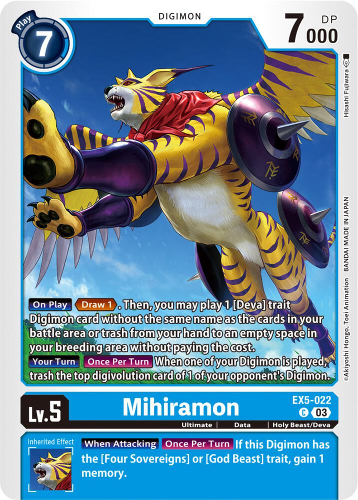 Mihiramon - Animal Colosseum - Digimon Card Game - TCGplayer.com