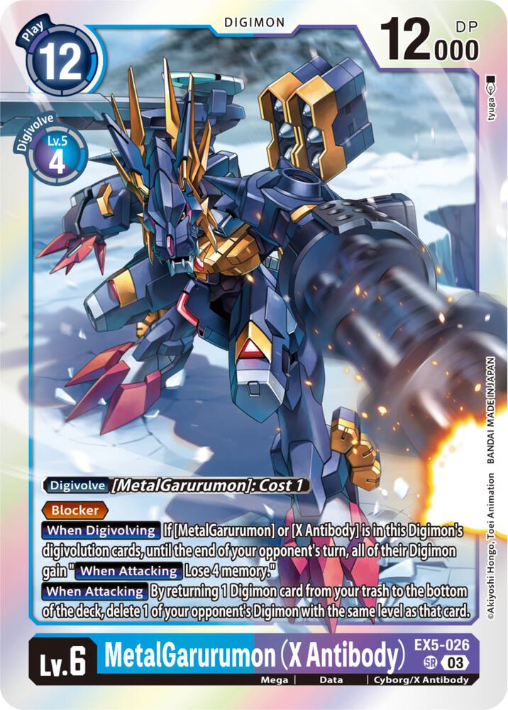 MetalGarurumon (X Antibody) - Animal Colosseum - Digimon Card Game ...