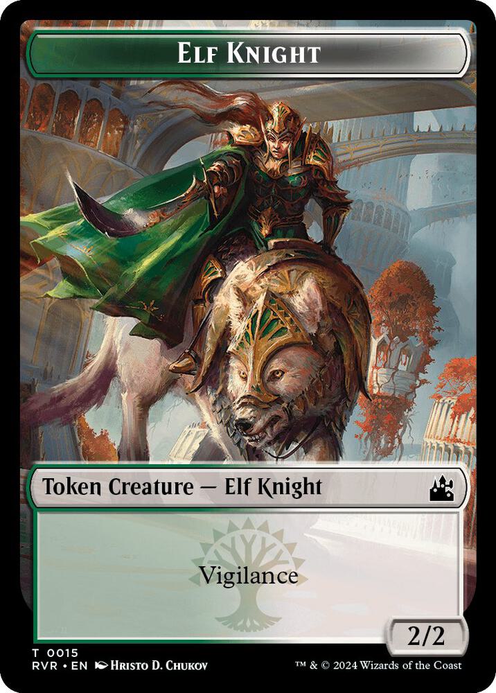 Elf Knight Token - Ravnica Remastered - Magic: The Gathering ...