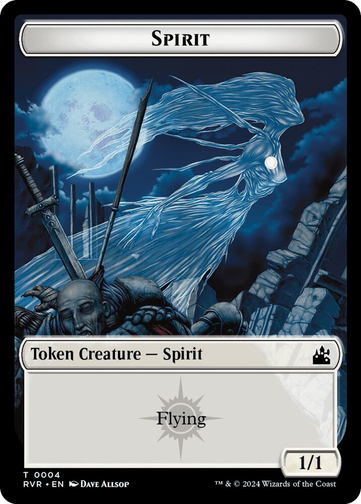 Spirit Token (0004) - Ravnica Remastered - Magic: The Gathering ...