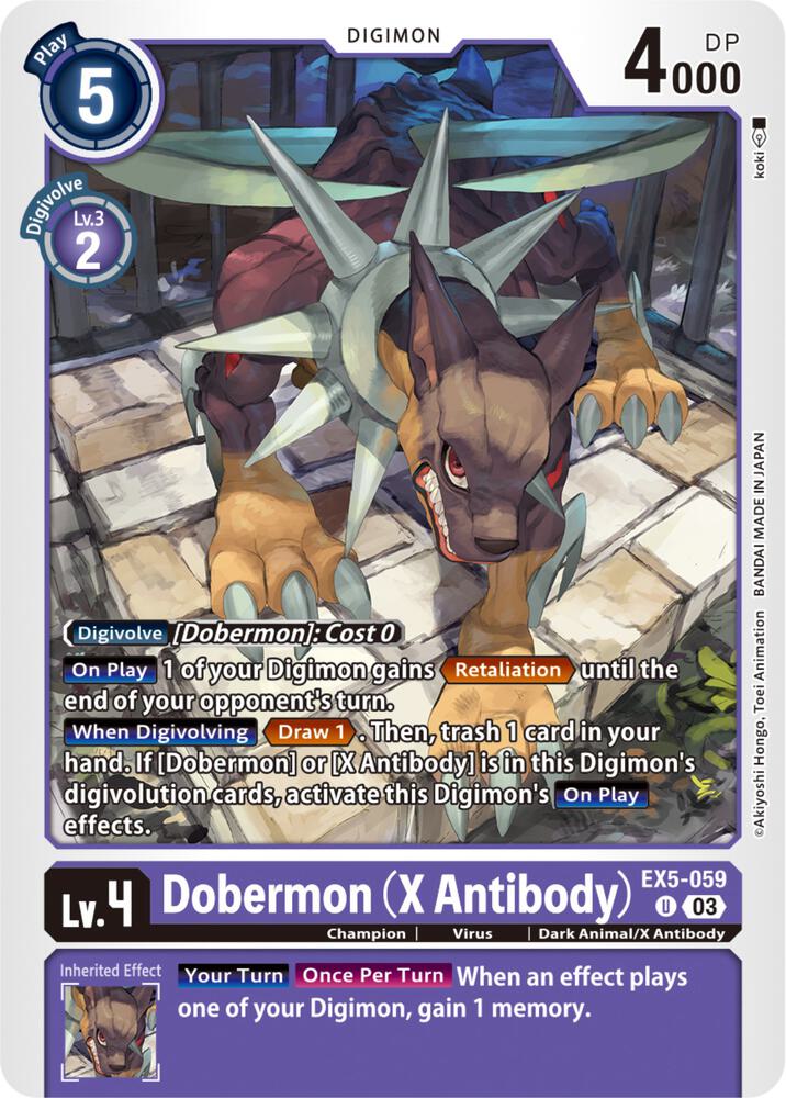 Dobermon (X Antibody) - Animal Colosseum - Digimon Card Game - TCGplayer.com