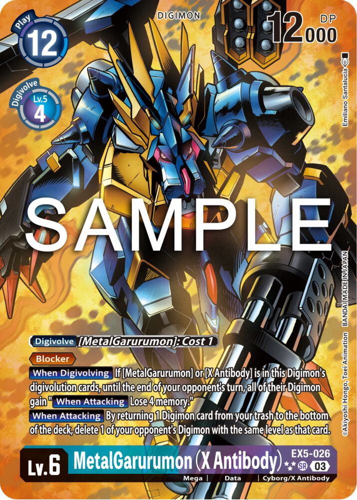 MetalGarurumon (X Antibody) (3 Star Alternate Art) - Animal Colosseum - Digimon Card Game ...
