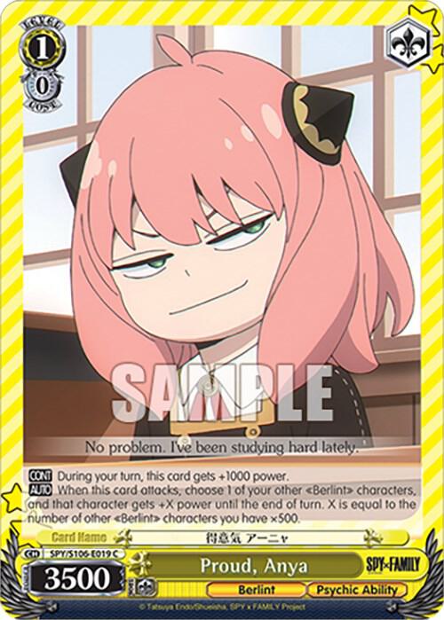 Proud, Anya - SPY x FAMILY - Weiss Schwarz - TCGplayer.com