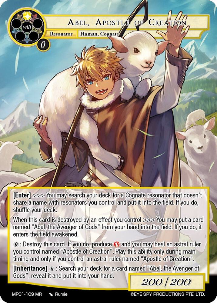 Abel, Apostle of Creation - Masterpiece "Pilgrim-Memories" - Force of Will - TCGplayer.com