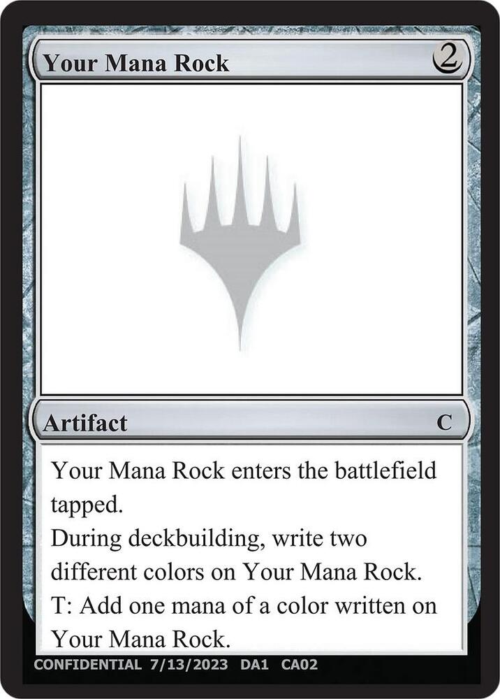 Your Mana Rock - Un-Known Event Playtest Cards - Magic: The Gathering ...
